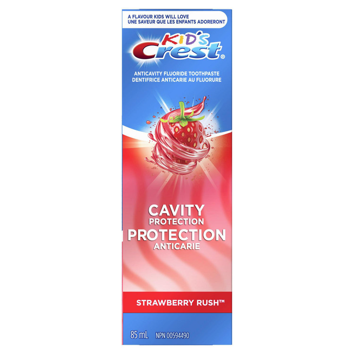 Crest Kid's Anticavity Fluoride Toothpaste, Cavity Protection, Strawbe – Johnstone IDA Pharmacy