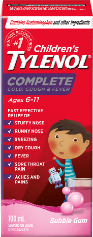 Tylenol Children's Complete Cold, Cough, & Fever Syrup - 100 ml ...
