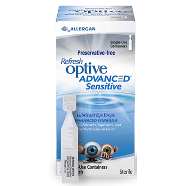 Refresh Optive Advanced Sensitive Lubricant Eye Drops - 30 single-use ...