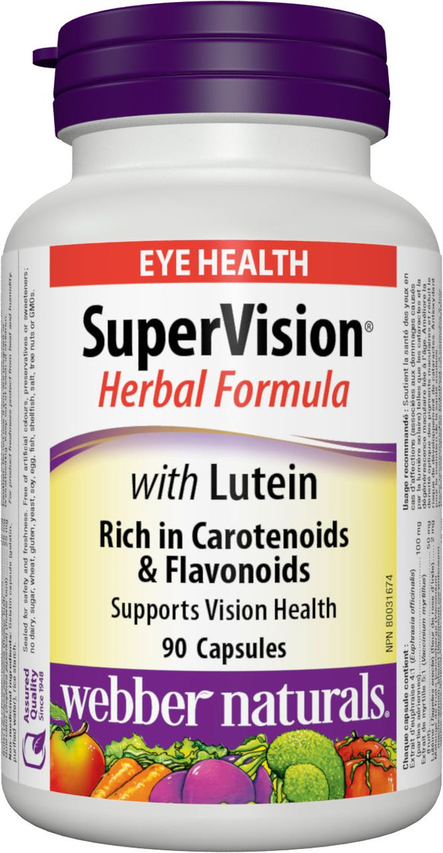Webber Naturals SuperVision Herbal Formula with Lutein - 90 capsules ...