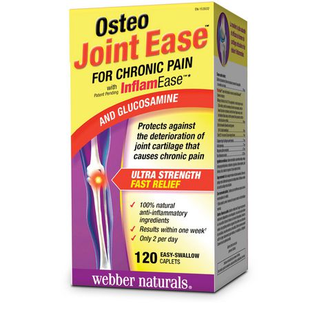 Webber Naturals Osteo Joint Ease with InflamEase and Glucosamine - 120 ...