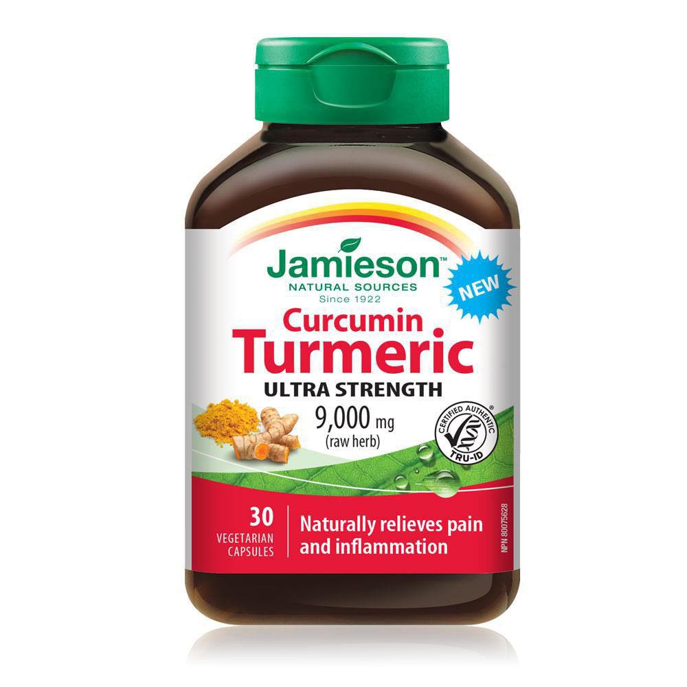 Jamieson Curcumin Turmeric Extra Sterngth Capsules, 9000 mg - 30 capsu ...