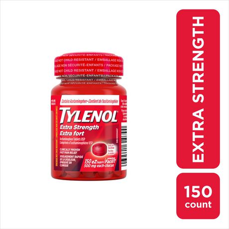 Tylenol Extra Strength Acetaminophen in Easy to Open Bottle - 150 EZTa ...