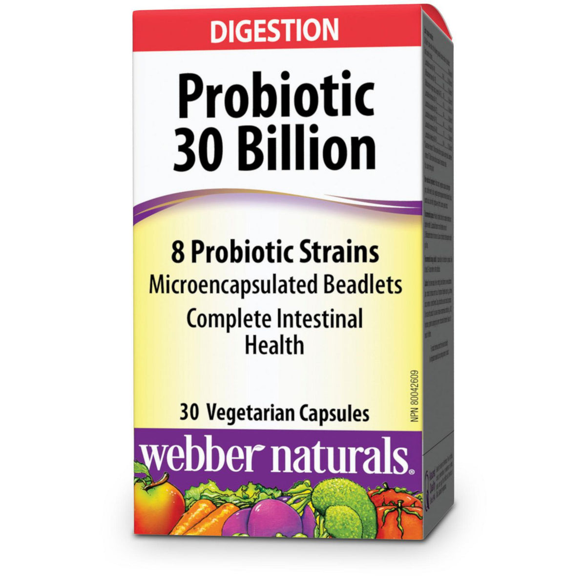 Webber Naturals Probiotic 30 Billion 8 Probiotic Strains - 30 capsules ...