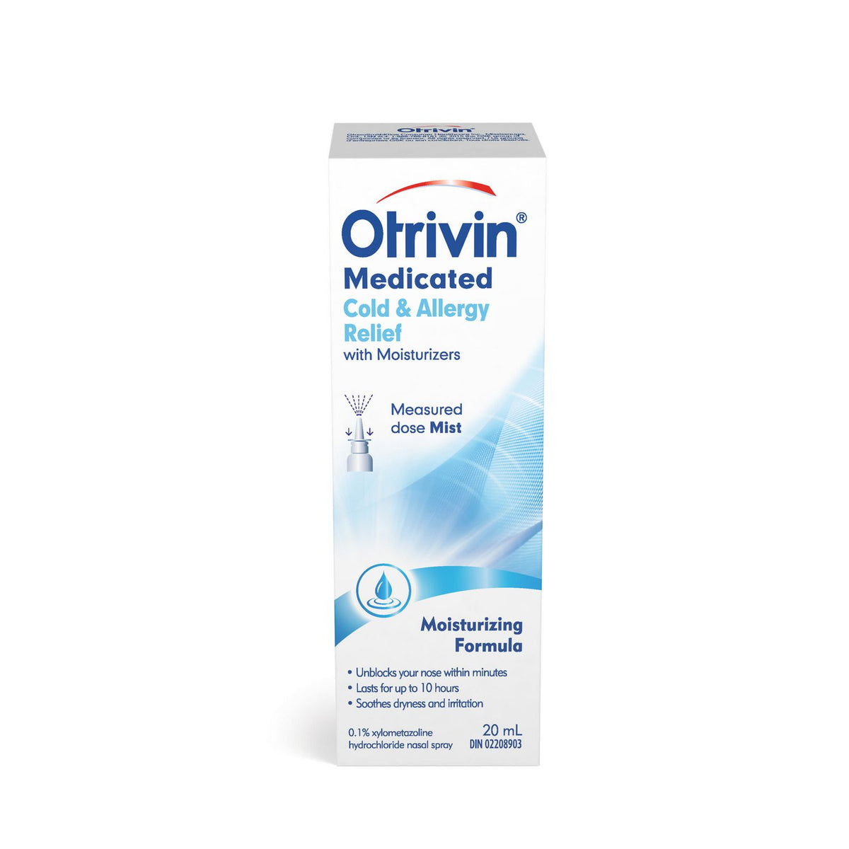 Otrivin Medicated Cold & Allergy Relief with Moisturizers- 20 ml ...