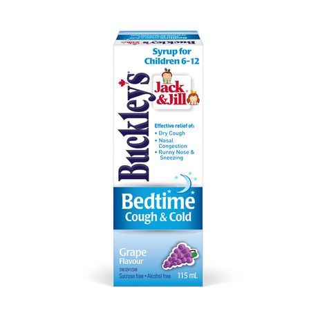 Buckley's Jack & Jill Bedtime Cough & Cold Syrup, Grape Flavour - 115 ...