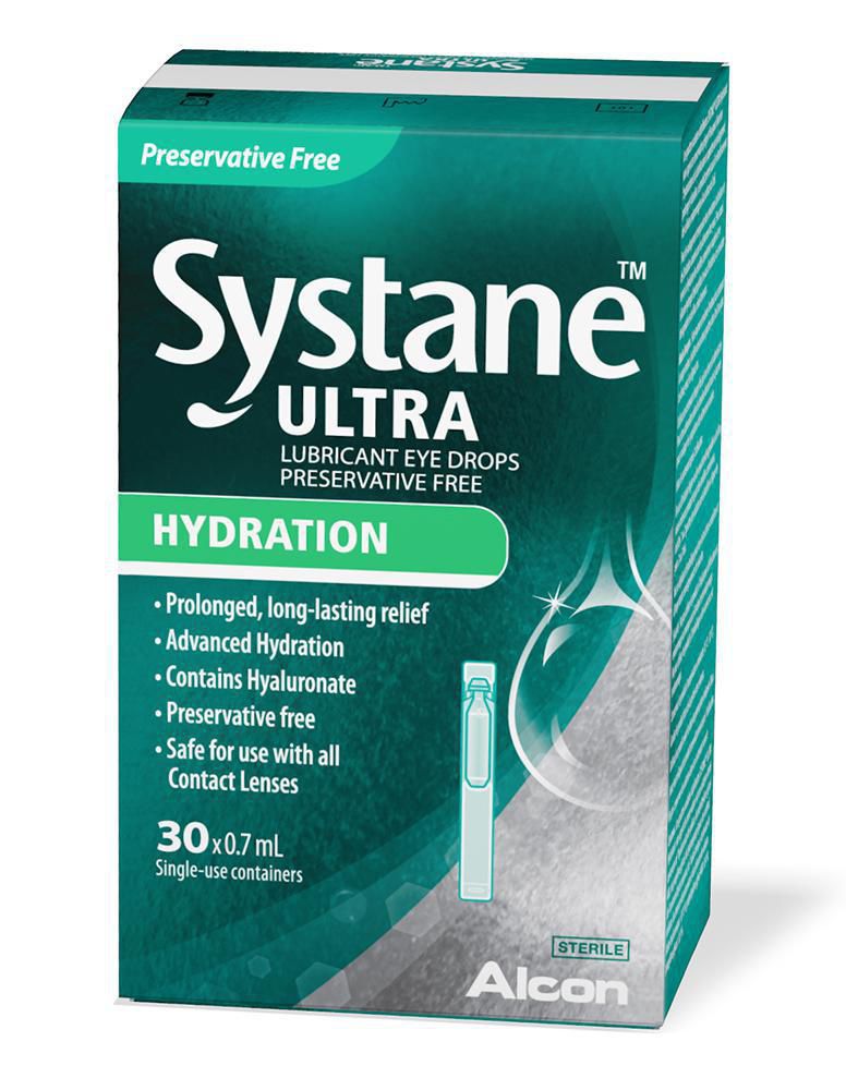 Systane Ultra Lubricant Eye Drops, Hydration - 30 single-use container ...