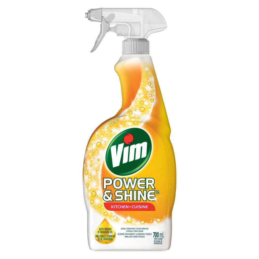 Vim Power & Shine Kitchen Spray Cleaner, With Orange and Tangerine Oil ...
