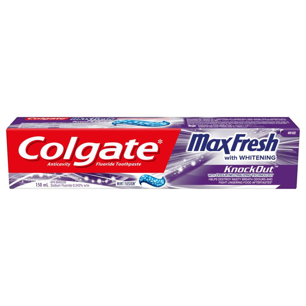 Colgate Max Fresh Knockout Toothpaste with Mini Breath Strips, Electri ...