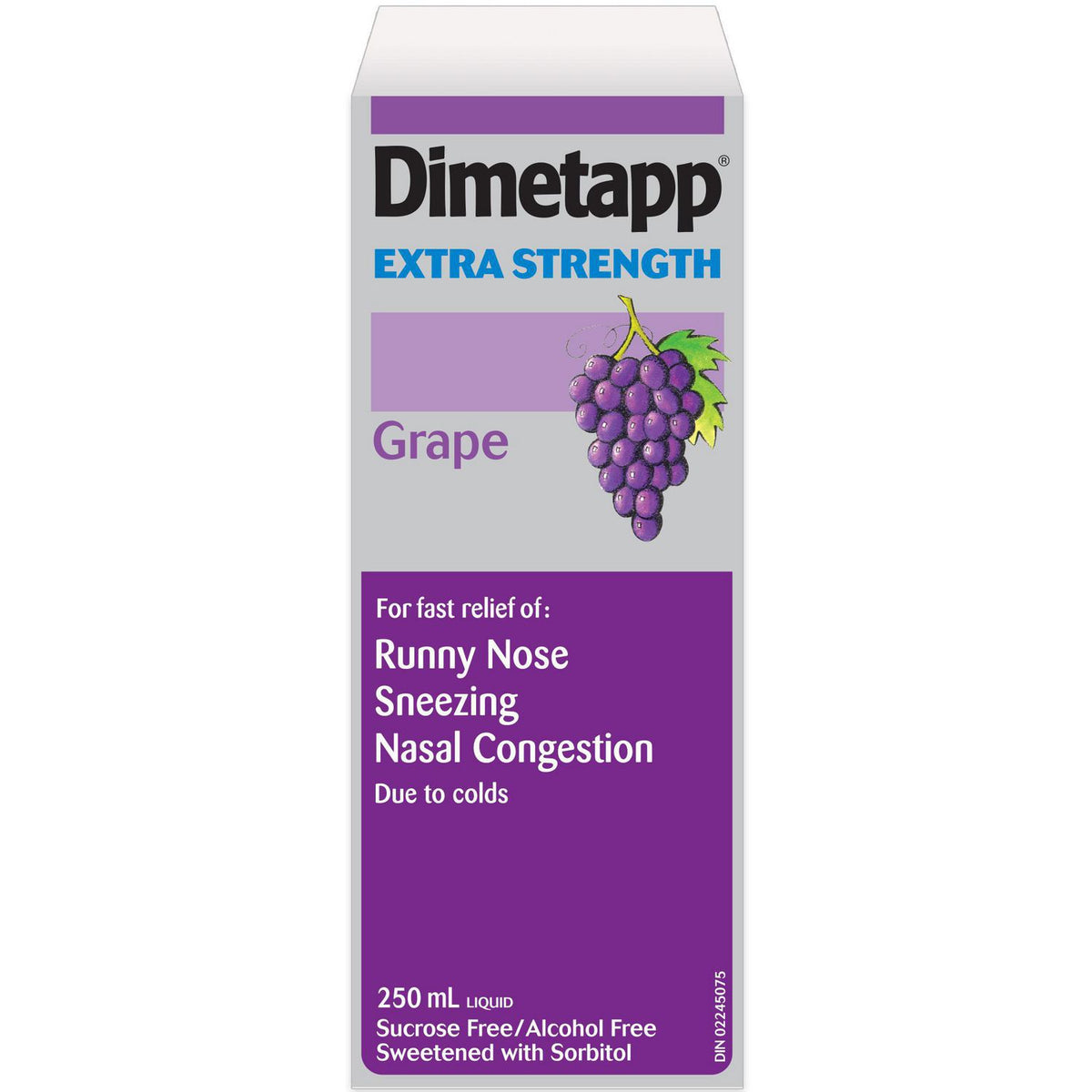 Dimetapp Extra Strength Liquid, Grape Flavour – Johnstone IDA Pharmacy
