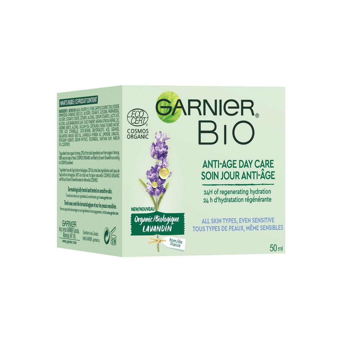 Garnier Bio Anti-Age Day Care, Organic Lavandin, All Skin Types, Even ...