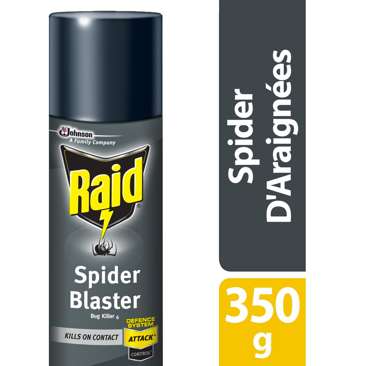 Raid Spider Blaster, Bug Killer, Insecticide, Pressurized Spray - 350 ...