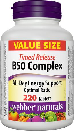 Webber Naturals Timed Release B50 Complex - 220 tablets – Johnstone IDA ...