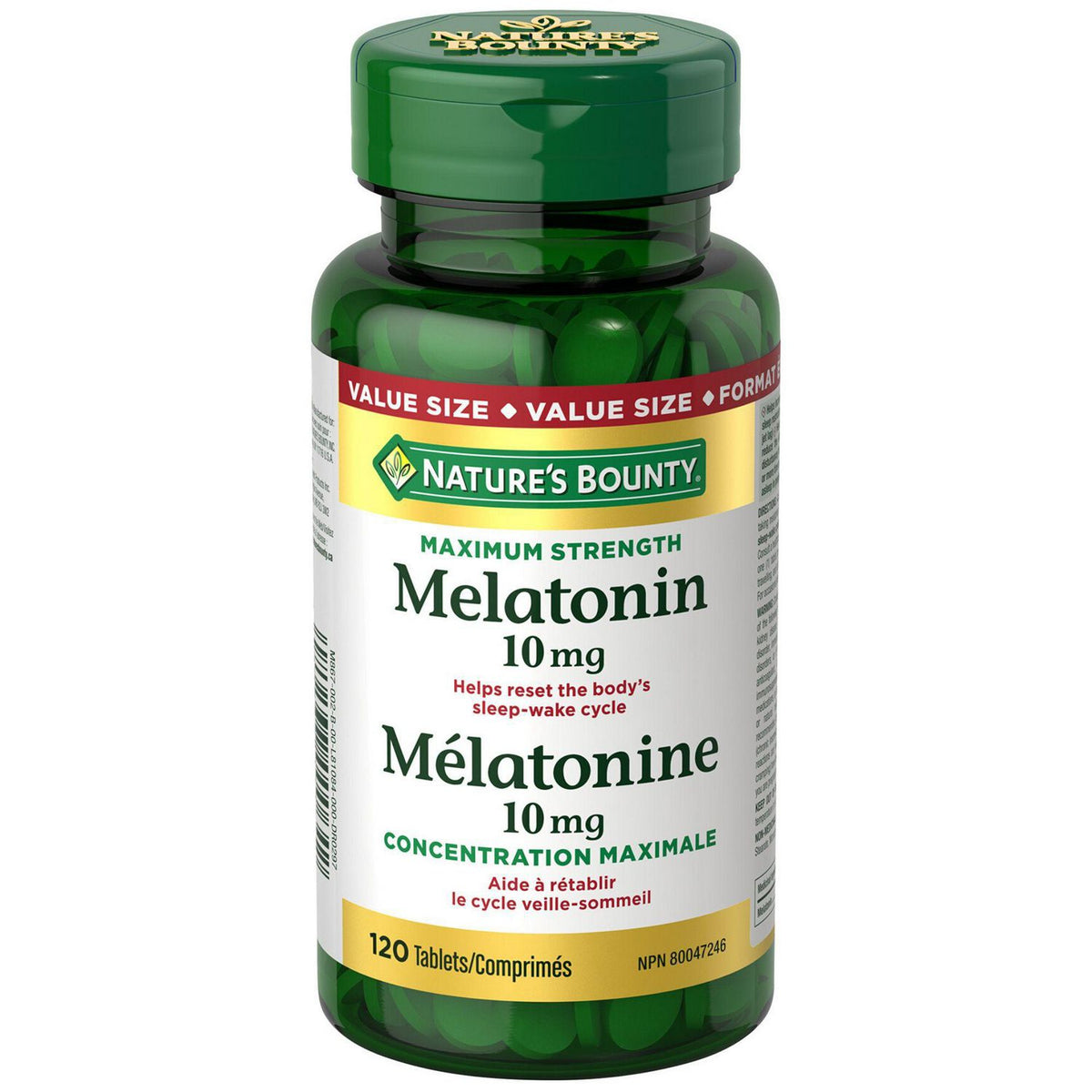 Nature's Bounty Melatonin Maximum Strength 10 mg - 120 tablets ...