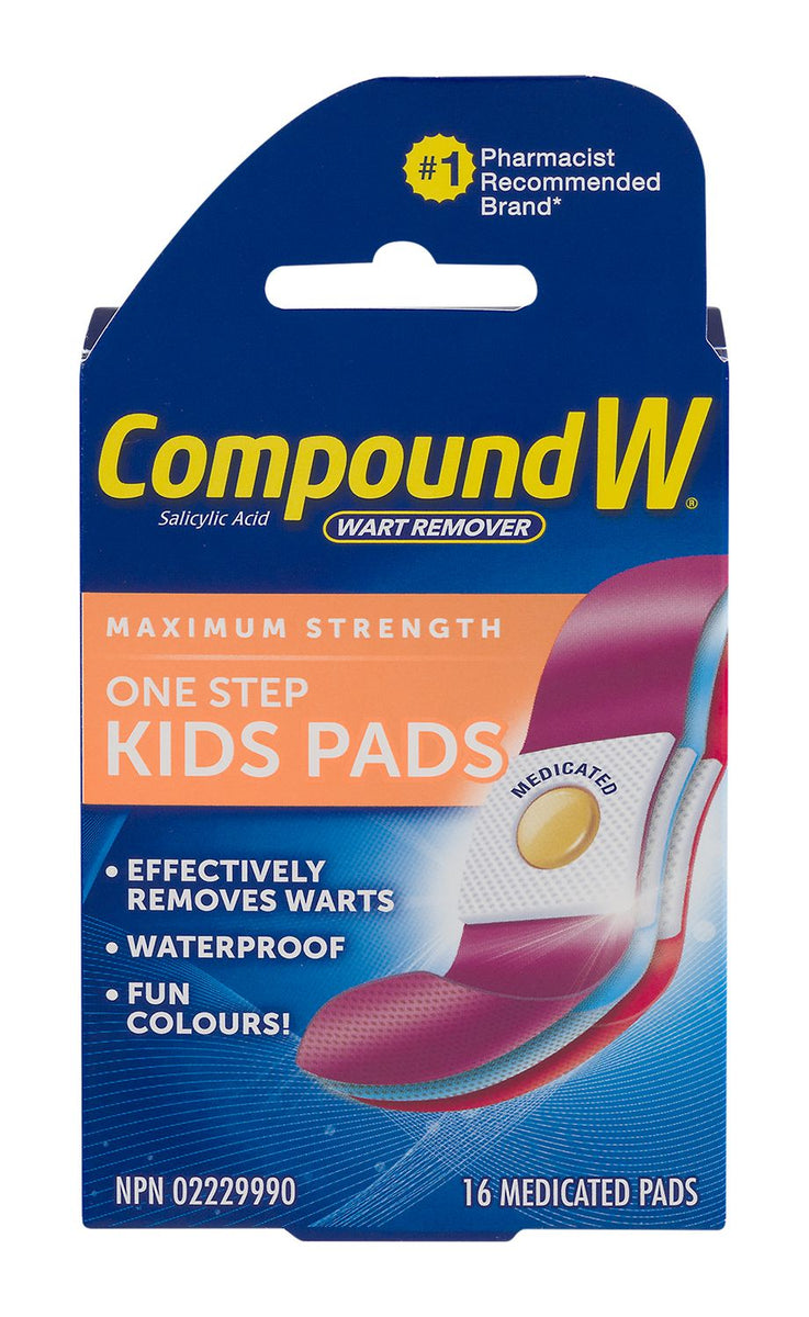 Compound W Maximum Strength One Step Kids Pads - 16 medicated pads ...
