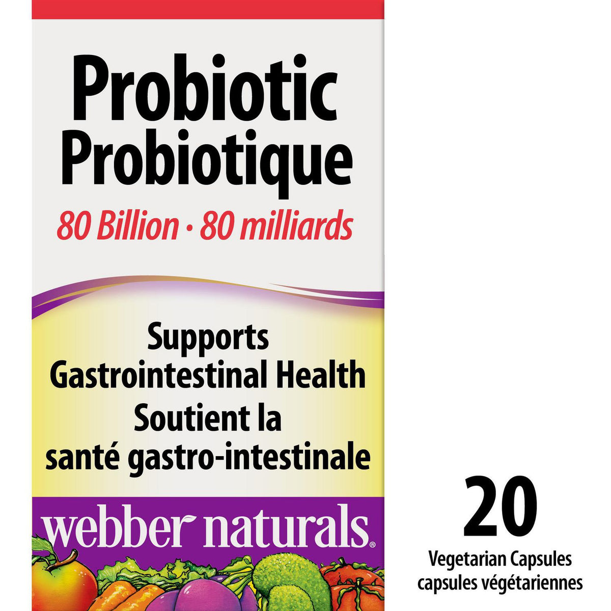 Webber Naturals Probiotic 80 Billion - 20 capsules – Johnstone IDA Pharmacy