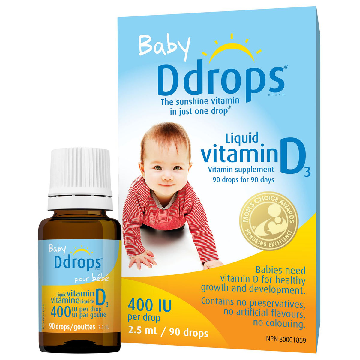 Baby Ddrops Liquid Vitamin D3 400 IU - 2.5 ml – Johnstone IDA Pharmacy