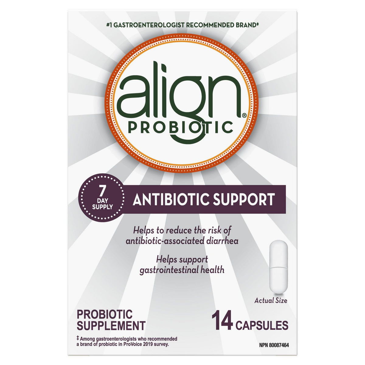 Align Probiotic Supplement, Antibiotic Support - 14 capsules ...