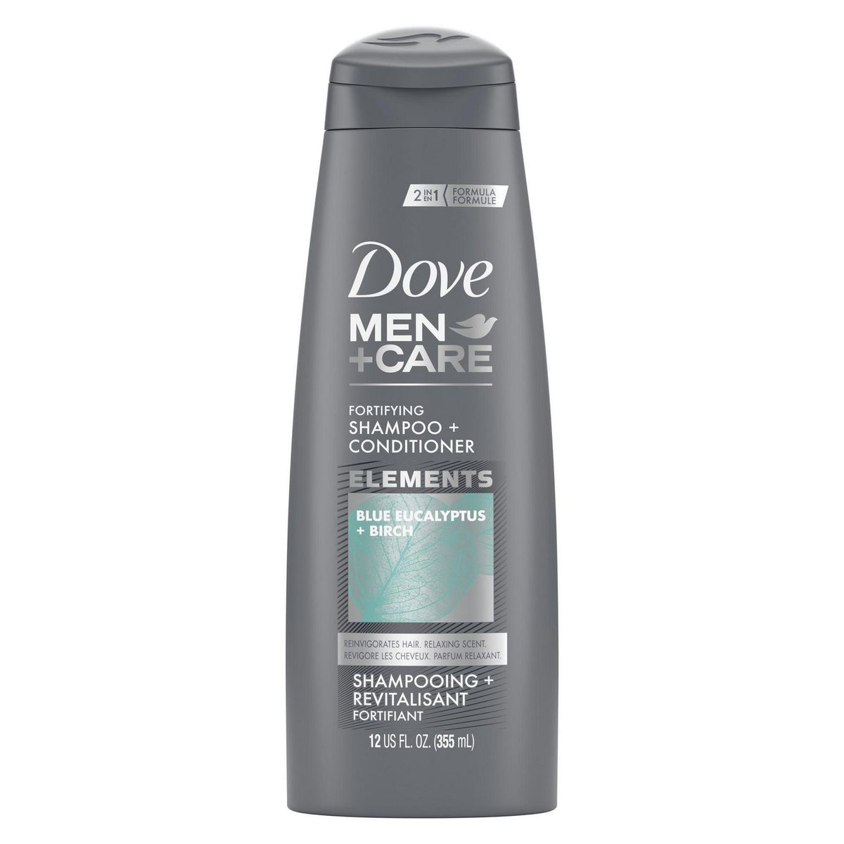 Dove Men+Care 2-in-1 Shampoo and Conditioner, Blue Eucalyptus and Birc ...