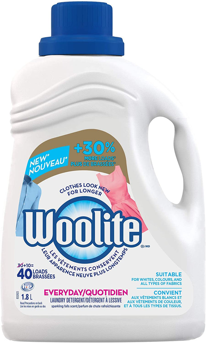 Woolite Everyday, Laundry Detergent, Sparkling Falls Scent - 1.8L ...