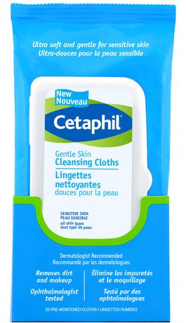 Cetaphil Gentle Skin Cleansing Cloths - 25 pre-moistened cloths ...