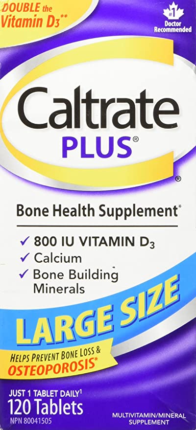 Caltrate Plus Vitamin D3 800 IU Bone Health Supplement - 120 tablets ...
