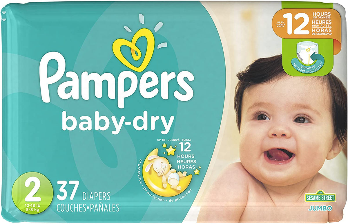 Pampers Baby-Dry Jumbo Pack, Size 2 - 37 diapers – Johnstone IDA Pharmacy