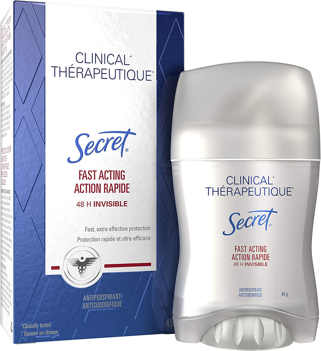 Secret Clinical Fast Acting Invisible Solid Antiperspirant & Deodorant ...