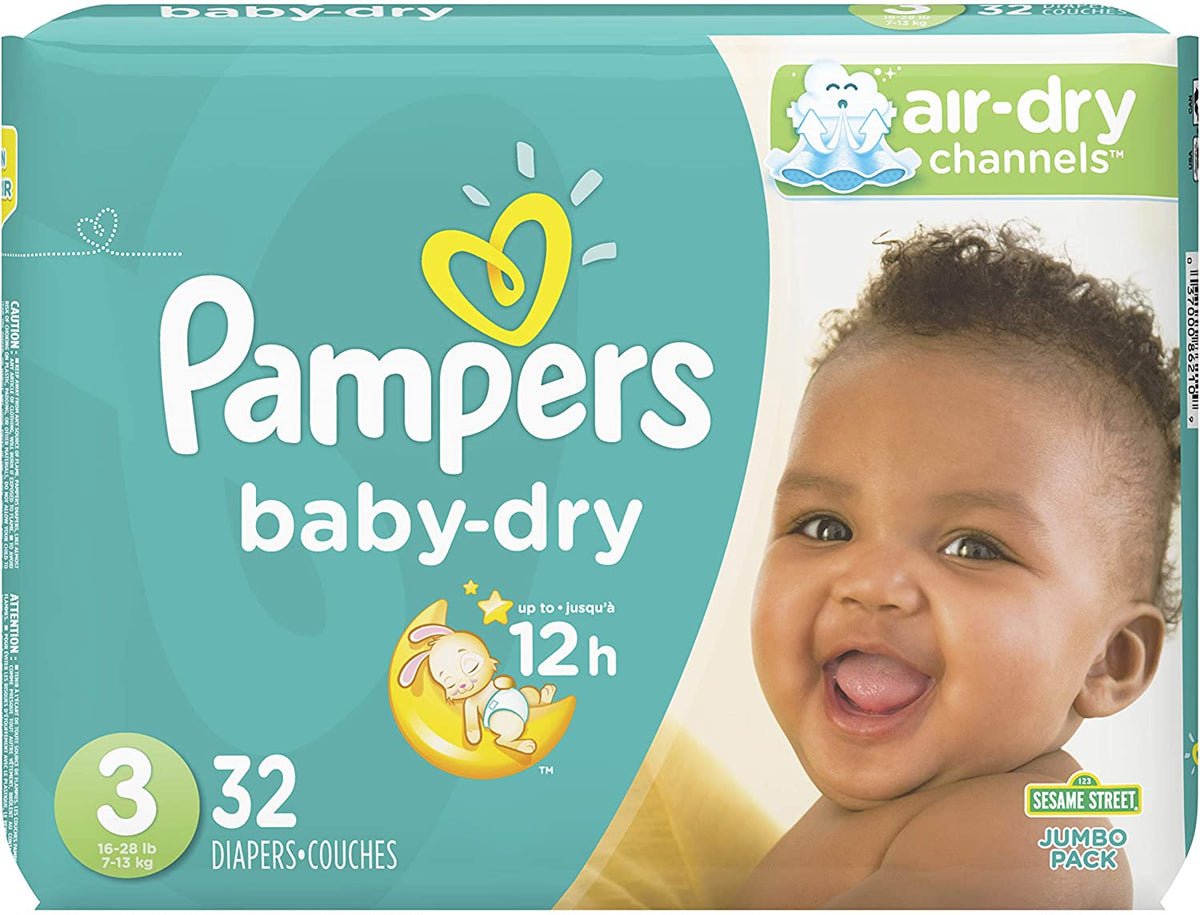 Pampers Baby-Dry Jumbo Pack, Size 3 - 32 diapers – Johnstone IDA Pharmacy
