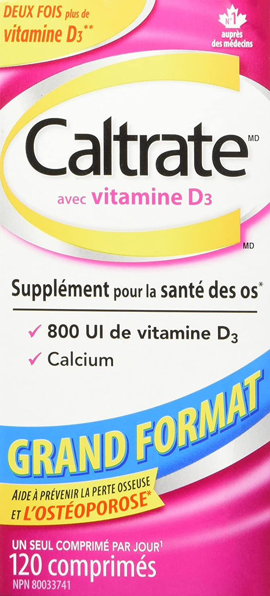 Caltrate with Vitamin D3 800 IU Bone Health Supplement Tablets ...