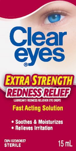 Clear Eyes Extra Strength Redness Relief Fast Acting Solution - 15 ml ...