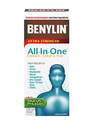 Benylin Extra Strength All-in-One Cough, Cold, & Flu Syrup – Johnstone ...