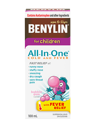 Benylin for Children, All-in-One Cold & Fever - 100 ml – Johnstone IDA ...