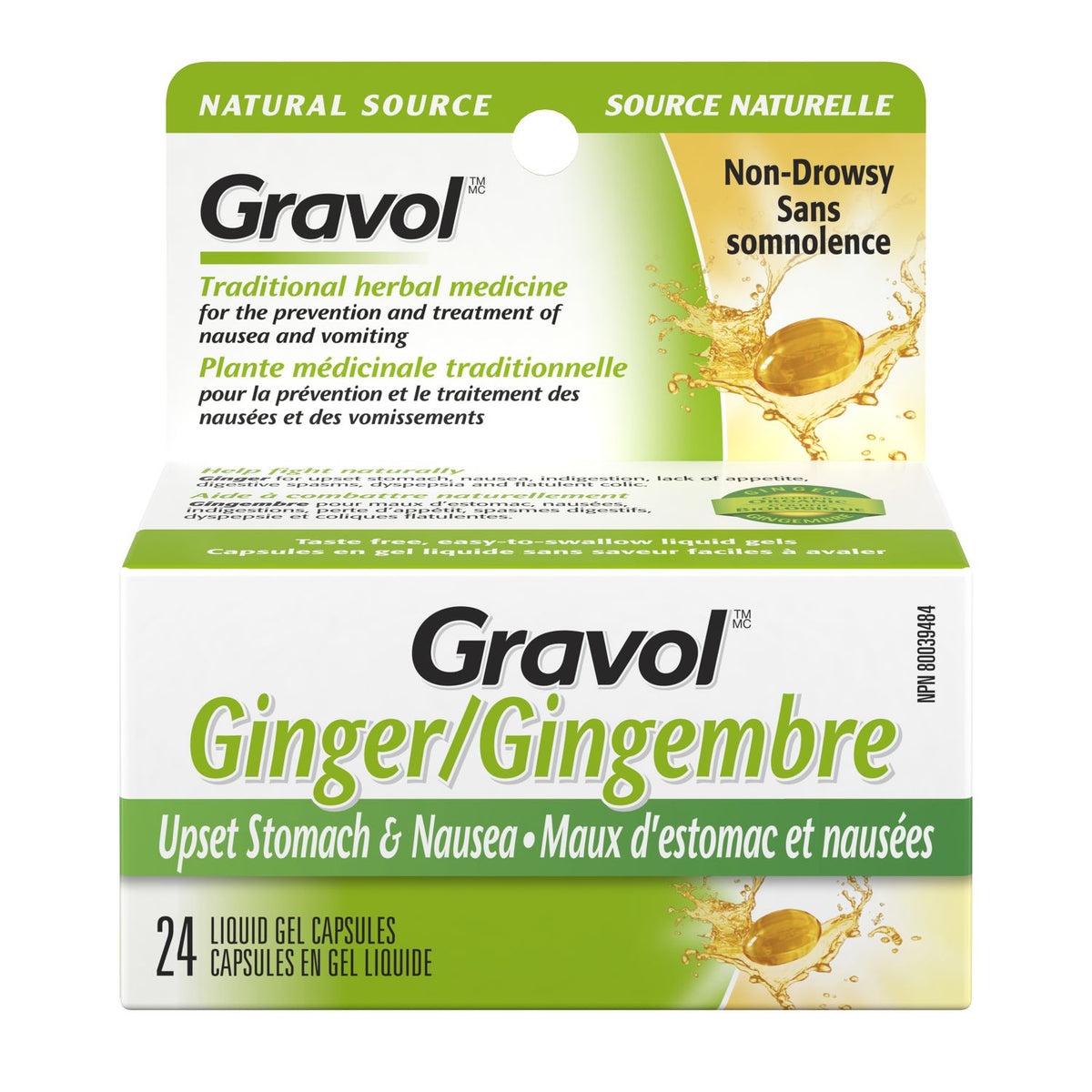 Gravol Ginger Liquid Gel Capsules - 24 capsules – Johnstone IDA Pharmacy