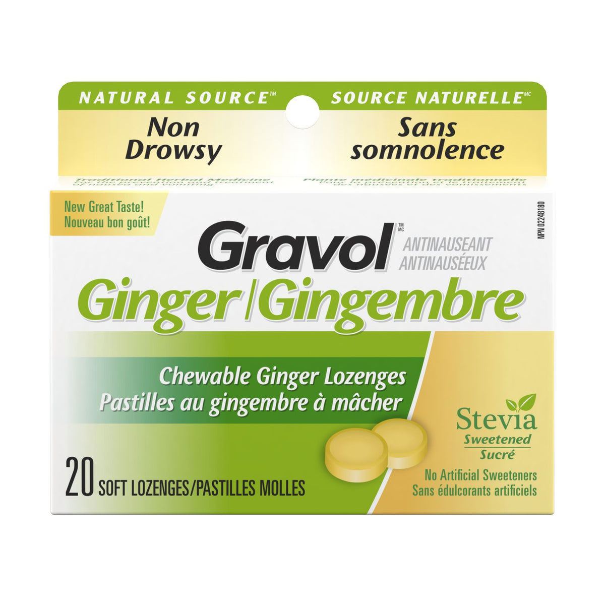 Gravol Ginger Chewable Ginger Lozenges - 20 soft lozenges – Johnstone ...