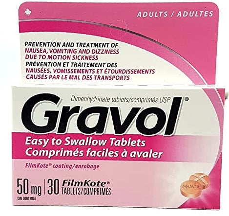 Gravol Easy-to-Swallow Tablets - 50 mg – Johnstone IDA Pharmacy