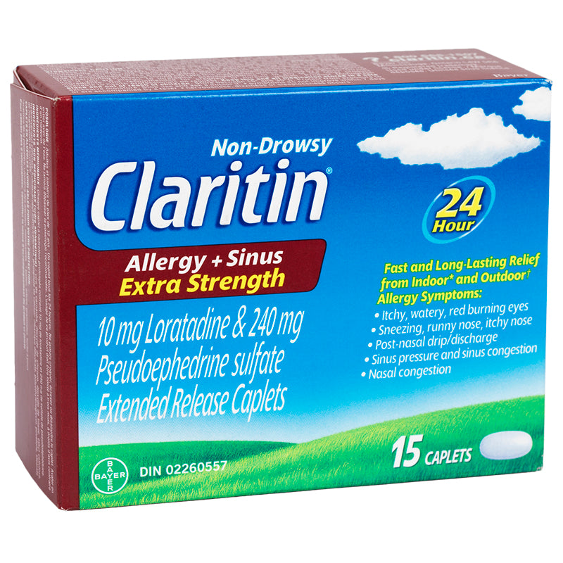Claritin Non-Drowsy Extra Strength for Allergy + Sinus Tablets - 15 ta ...