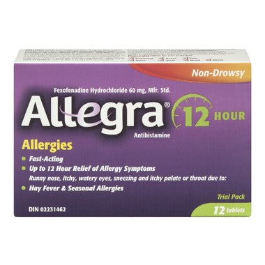 Allegra 12-Hour Non-Drowsy Allergy Relief Tablets – Johnstone IDA Pharmacy