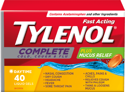 Tylenol Extra Strength Complete Cold, Cough, & Flu Plus Mucus Relief L ...