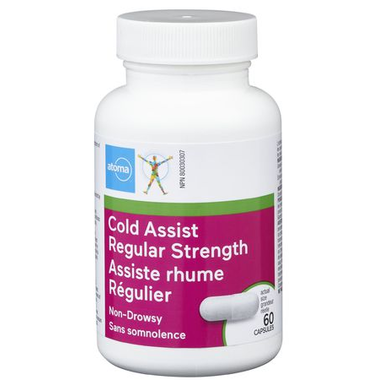 Atoma Cold Assist Regular Strength, Non-Drowsy - 60 capsules ...