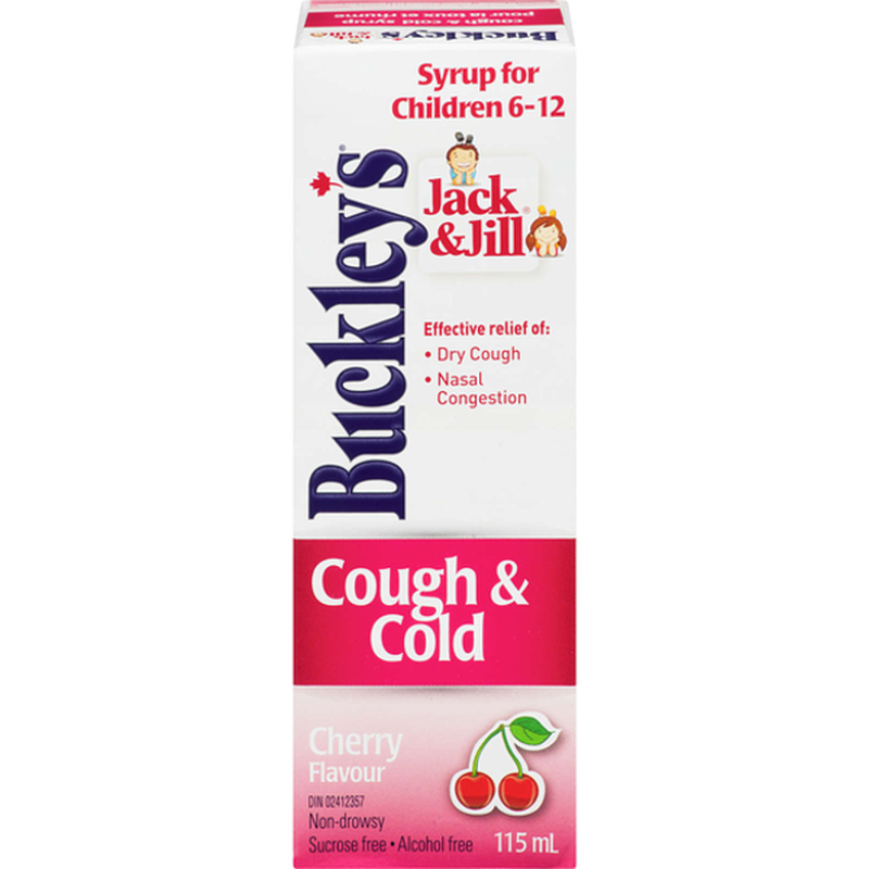 Buckley's Jack & Jill Cough & Cold Syrup, Cherry Flavour - 115 ml ...